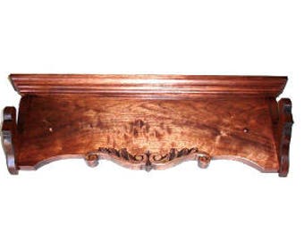 Hand Carved Walnut Wood Gun Rack Antique Rifle Shotgun Wall | Etsy