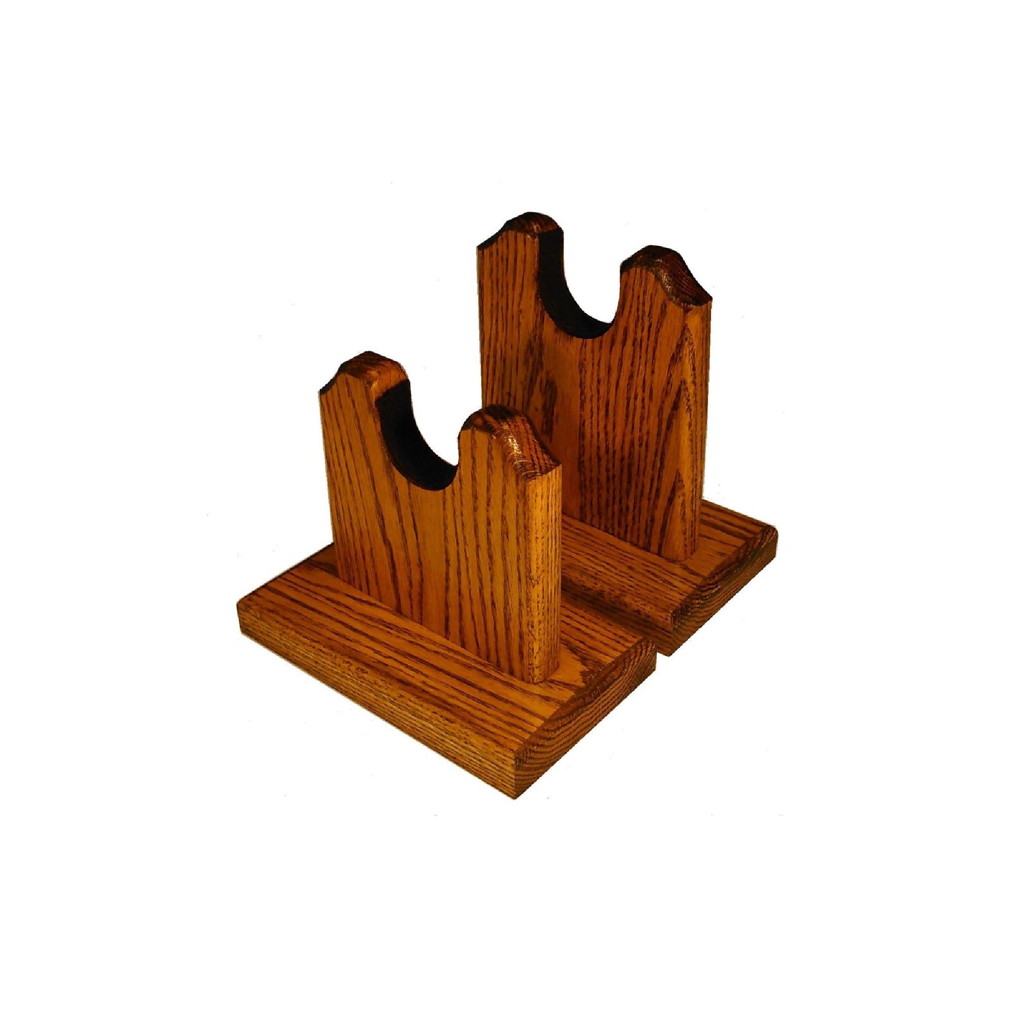 Oak Wooden Gun Rack Stand Rifle Shotgun Two Piece Table Top Mantle ...