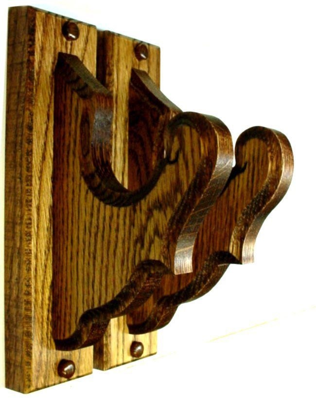 Oak Wooden Gun Rack Hangers Rifle Shotgun Classical Wall Mount - Etsy