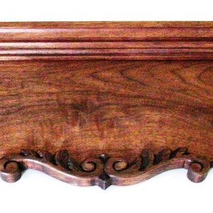 Hand Carved Walnut Wood Gun Rack Antique Rifle Shotgun Wall Display - Etsy