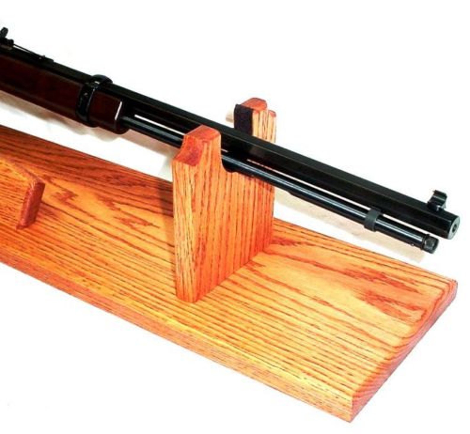 Oak Wooden Gun Rack Stand Antique Rifle Shotgun Presentation - Etsy