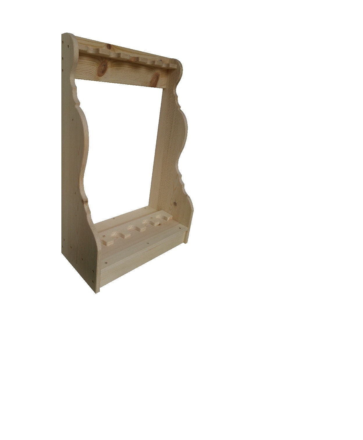 Cabinets & Safes Rustic Pine Wooden 5 Place Vertical Long Gun Rack ...