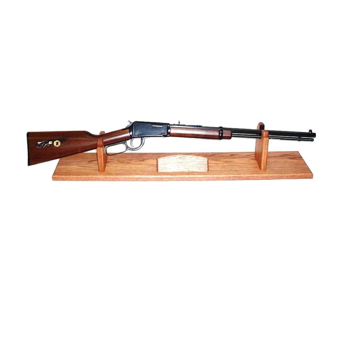 Oak Wooden Gun Rack Stand Antique Rifle Shotgun Presentation Table Top ...