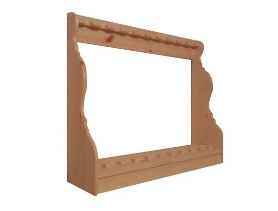 Pine Wooden Vertical Gun Rack 12 Place Rifle Shotgun Storage Floor ...