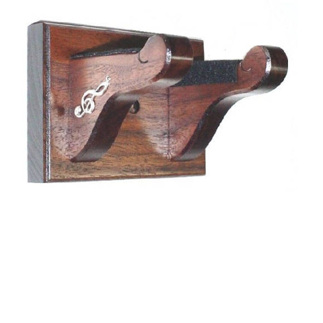 Walnut Wooden Banjo Hanger Wall Mount Display With Accents - Etsy