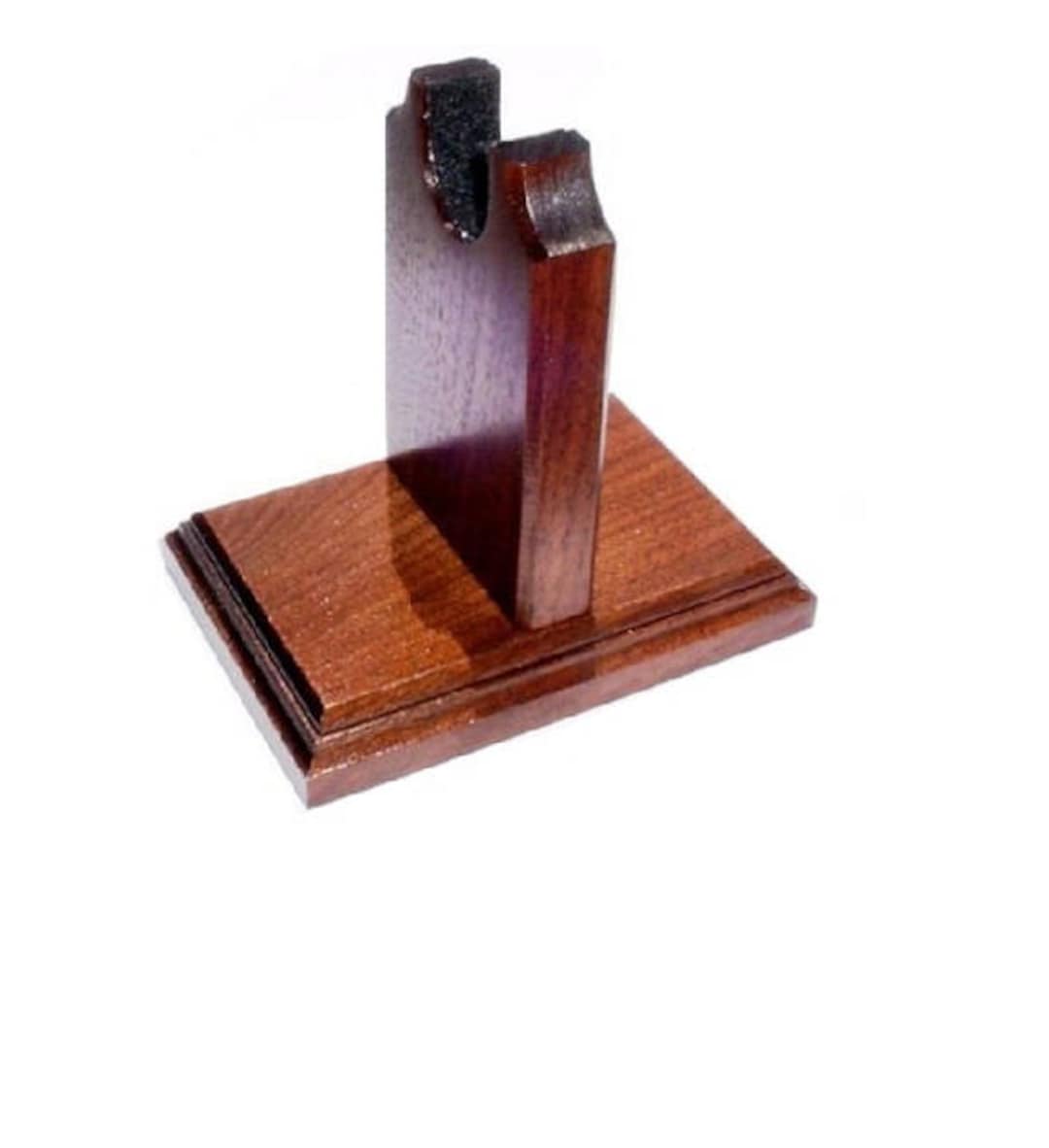 Walnut Wooden Gun Rack Revolver Handgun Pistol Stand Table Display ...