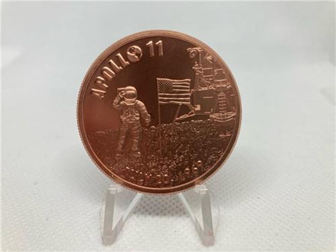 1 Oz Copper Apollo 11 50th Anniversary Boullion Coin Collectible - Etsy
