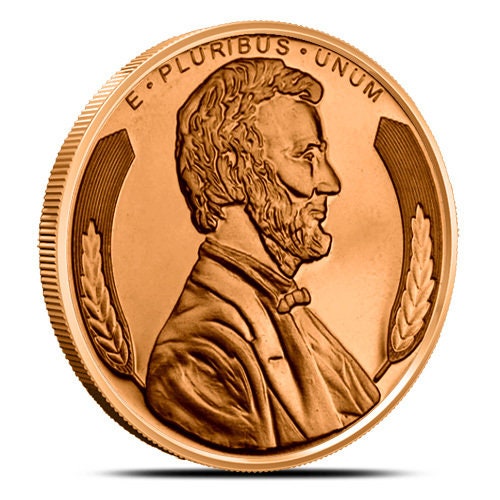 1 Oz Copper Lincoln Head Round Collectible Wheat Penny Bullion Coin - Etsy
