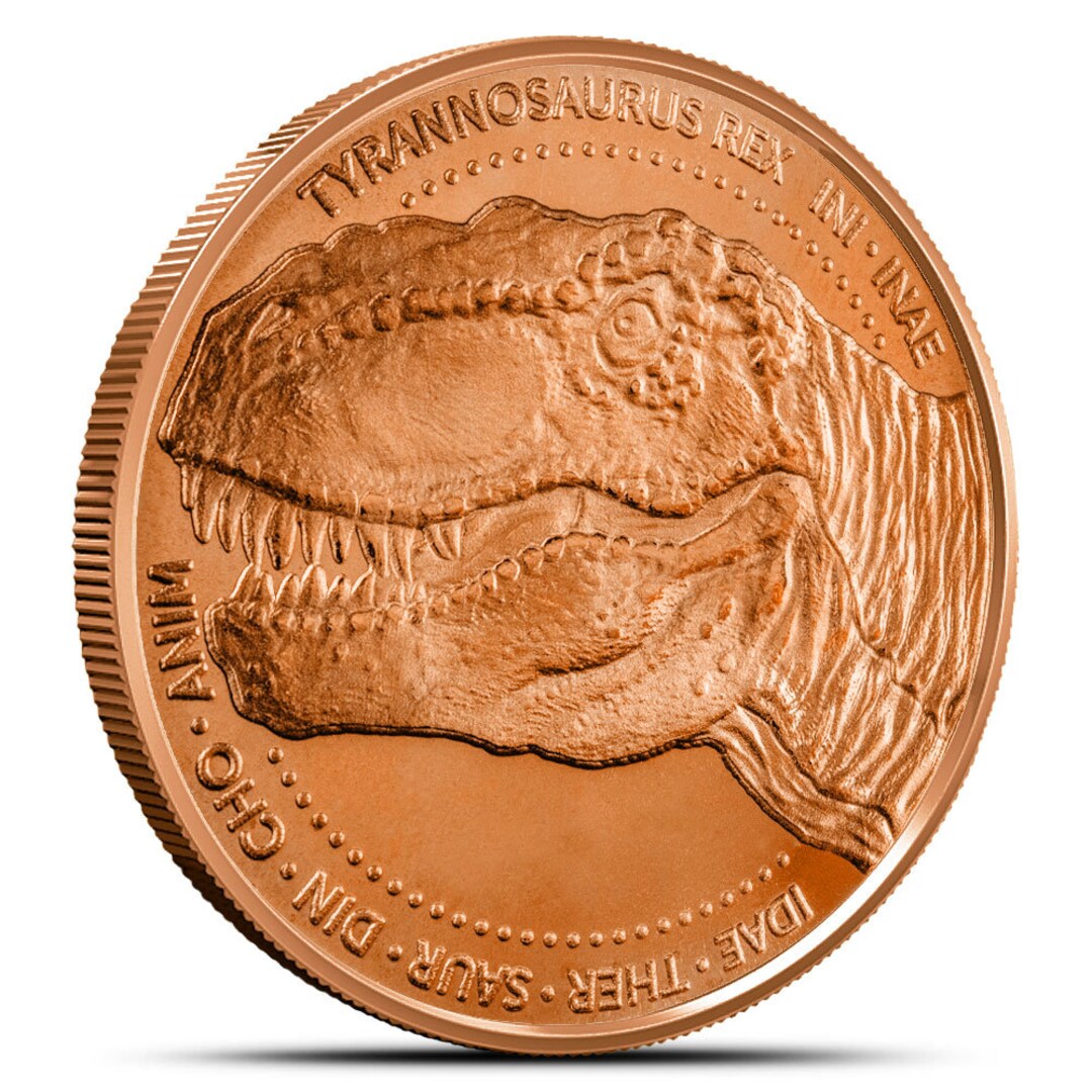 1 Oz Copper Round Collectible Coin Lost World Tyrannosaurus Rex T-rex ...