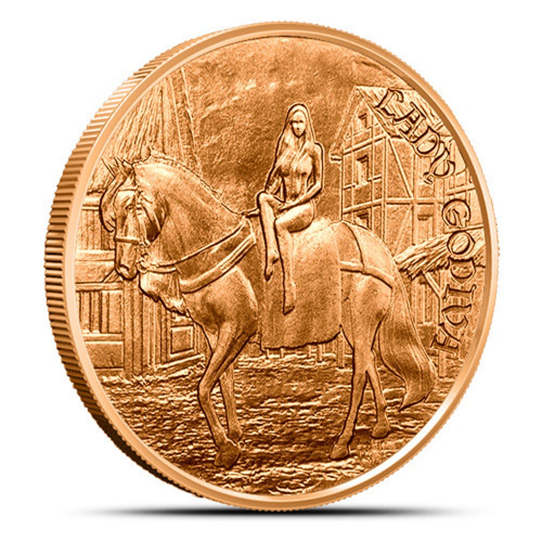 1 Oz Copper Medieval Legends Lady Godiva Round New With Bonus Free ...