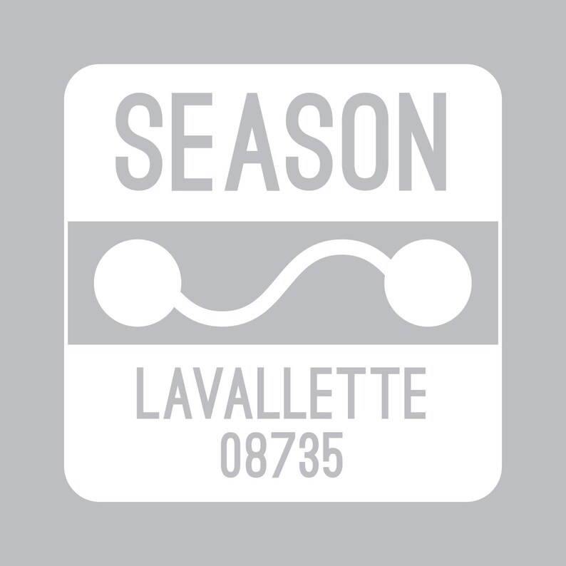 Lavallette, NJ Beach Badge Art Print Your Choice of Size & Color - Etsy