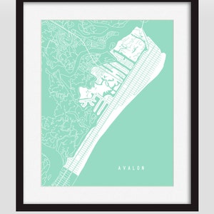 Avalon, NJ Map Art Print Your Choice of Size & Color - Etsy