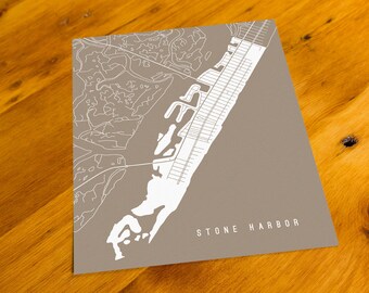 Stone Harbor Nj Map | Etsy