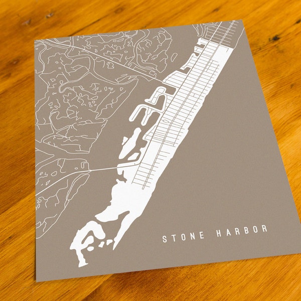 Stone Harbor Map - Etsy