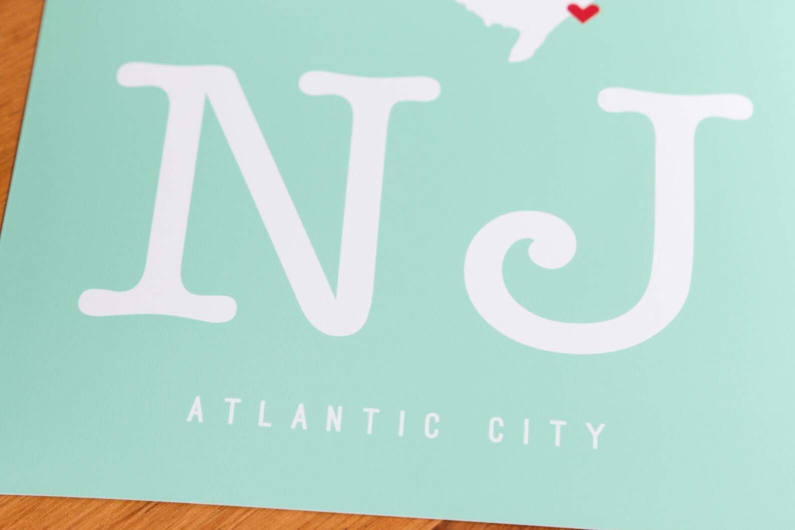 Atlantic City NJ I Heart NJ Art Print Your Choice of - Etsy