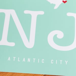 Atlantic City, NJ I Heart NJ Art Print Your Choice of Size & Color - Etsy