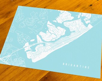 Brigantine Map - Etsy