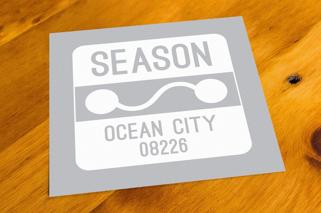 Ocean City, NJ Beach Badge Art Print Your Choice of Size & Color - Etsy