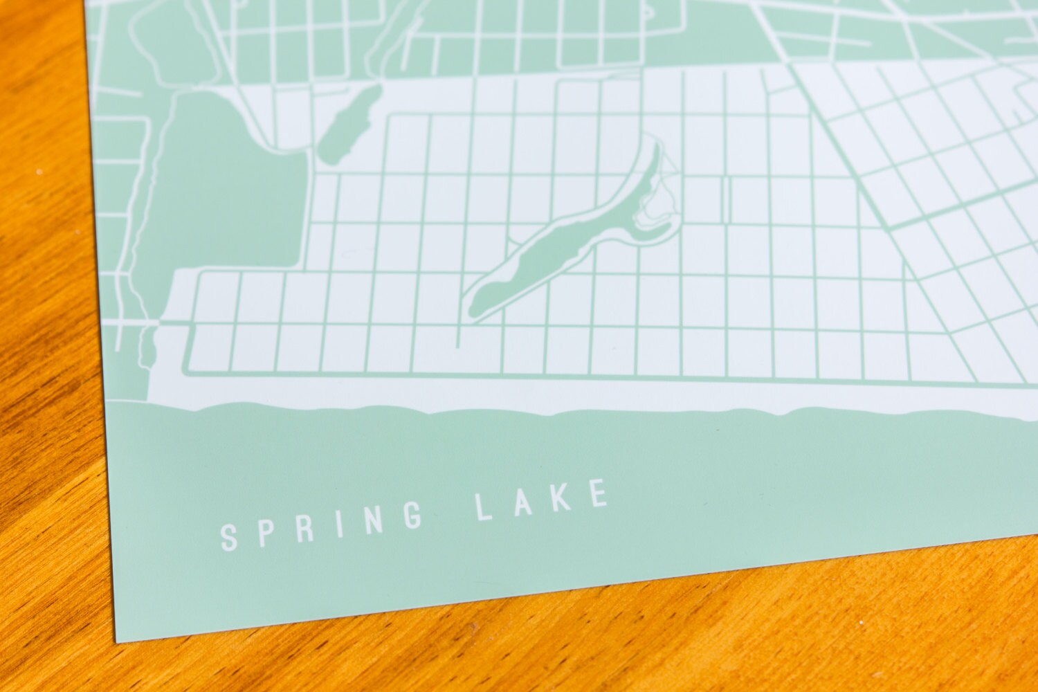 Spring Lake NJ Map Art Print Your Choice of Size & Color - Etsy