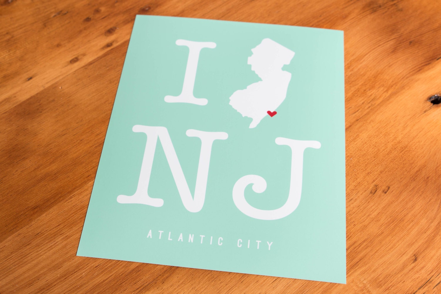 Atlantic City NJ I Heart NJ Art Print Your Choice of - Etsy