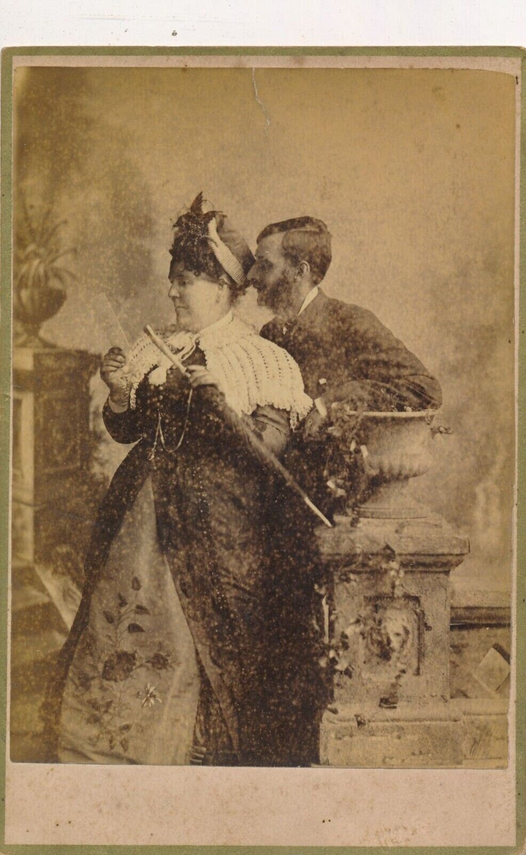 Affectionate Couple Looking at a Cabinet Photo 1880's Cabinet Photo - Etsy