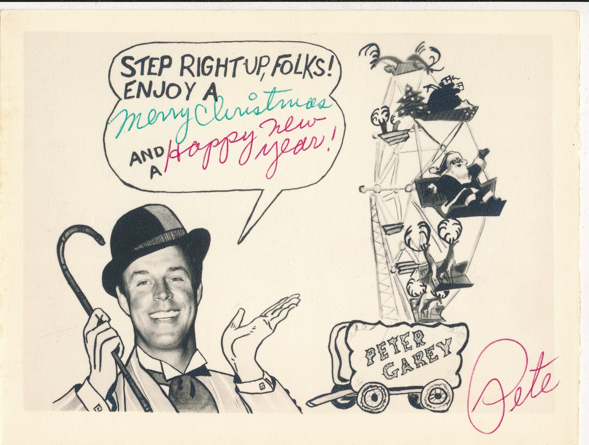 Peter Garey Actor & Carnival Barker Christmas Cards 9 Cards - Etsy