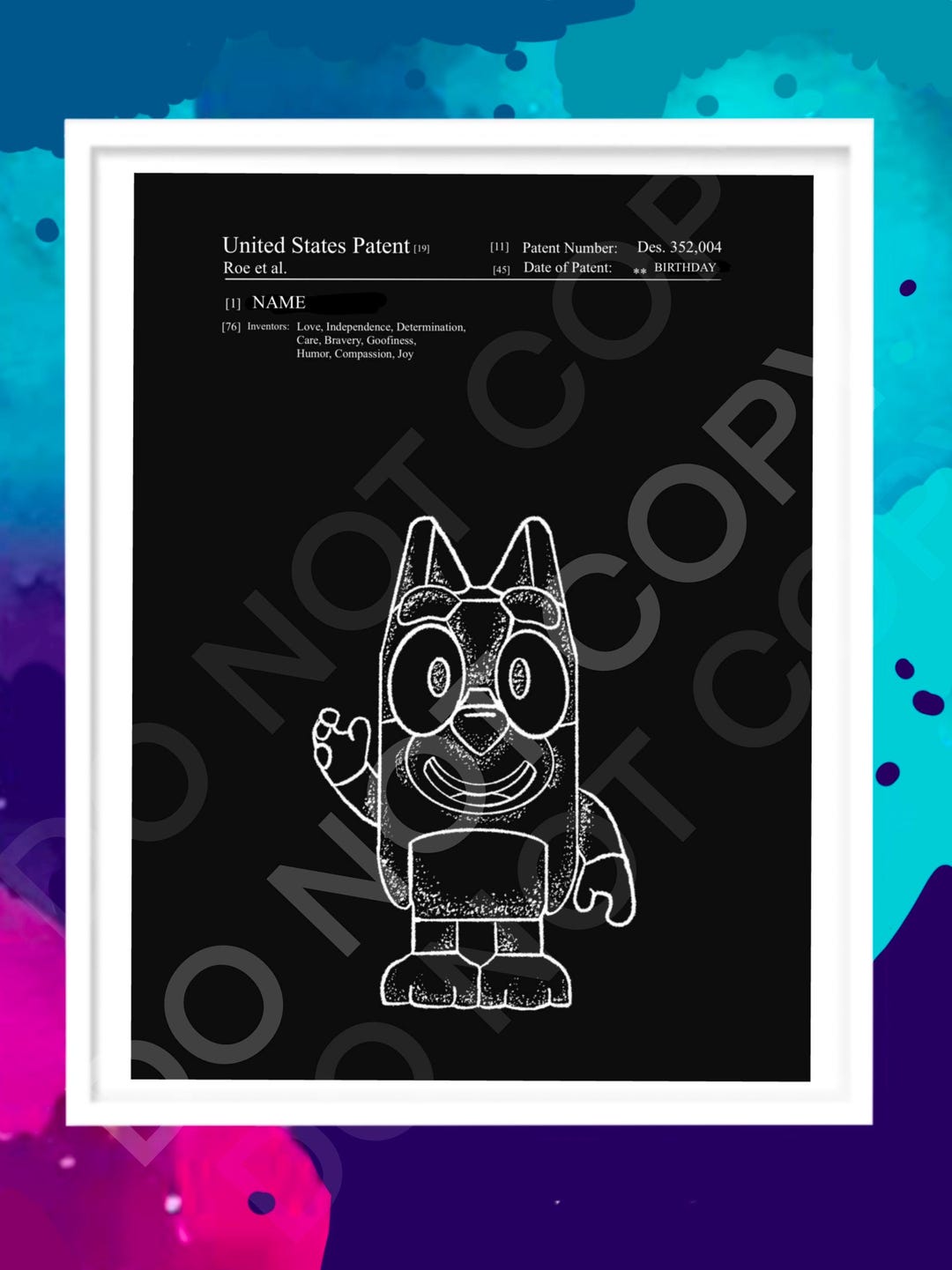 Personalized Bluey Bingo Blueprint • Delivered Within 24 Hours • Kids ...