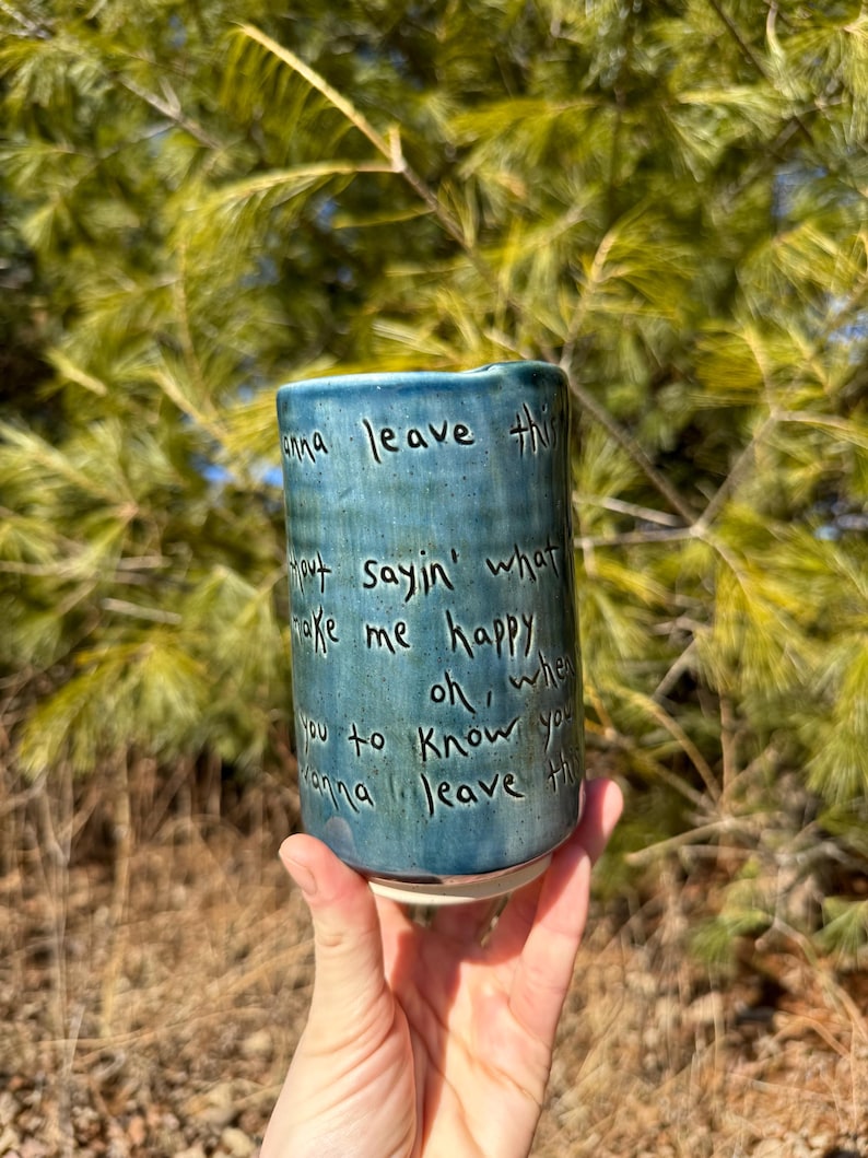 Handmade Ceramic Lyric Mug, Funky Pottery Dinnerware - Etsy