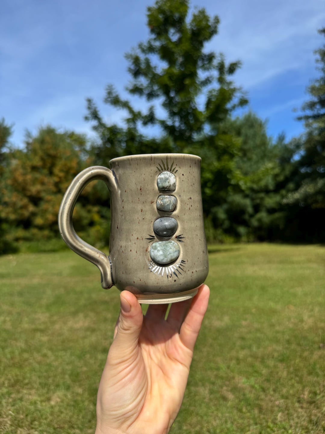 Handmade Ceramic Crystal Mug, Funky Pottery Dinnerware - Etsy