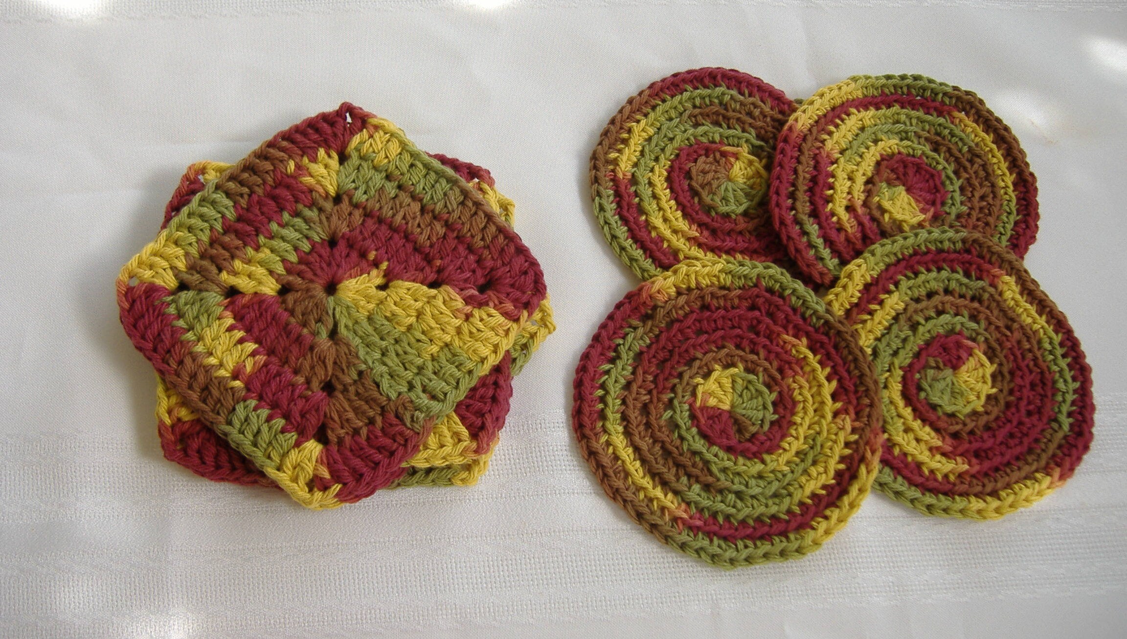 Cotton Crochet Coasters Scalloped Coasters Beige - Etsy Sweden