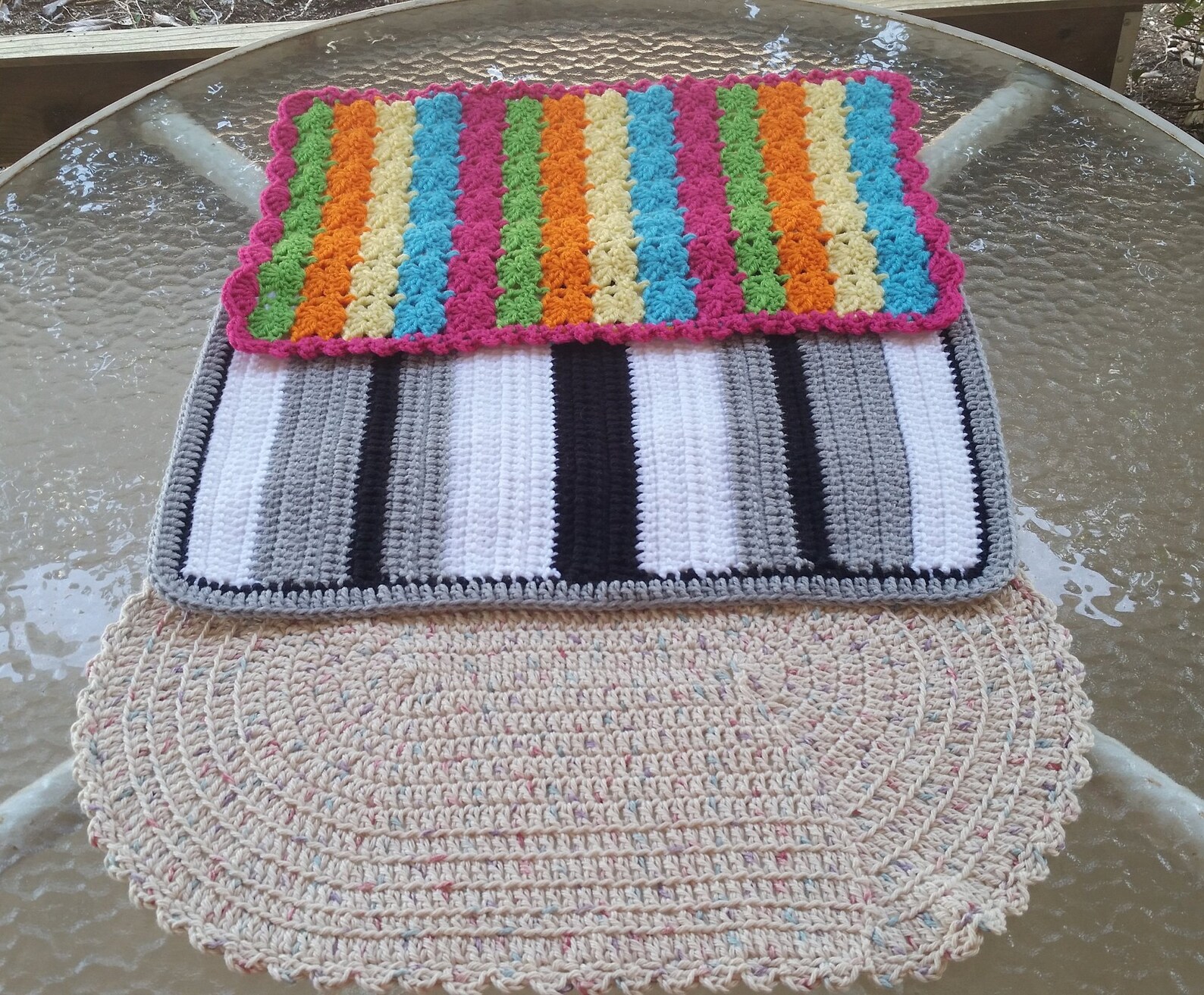 Red White and Blue Table Runner Crochet Table Runner | Etsy