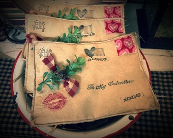 Valentine Love Letter primitive Love Letters Primitive Valentine Decor ...