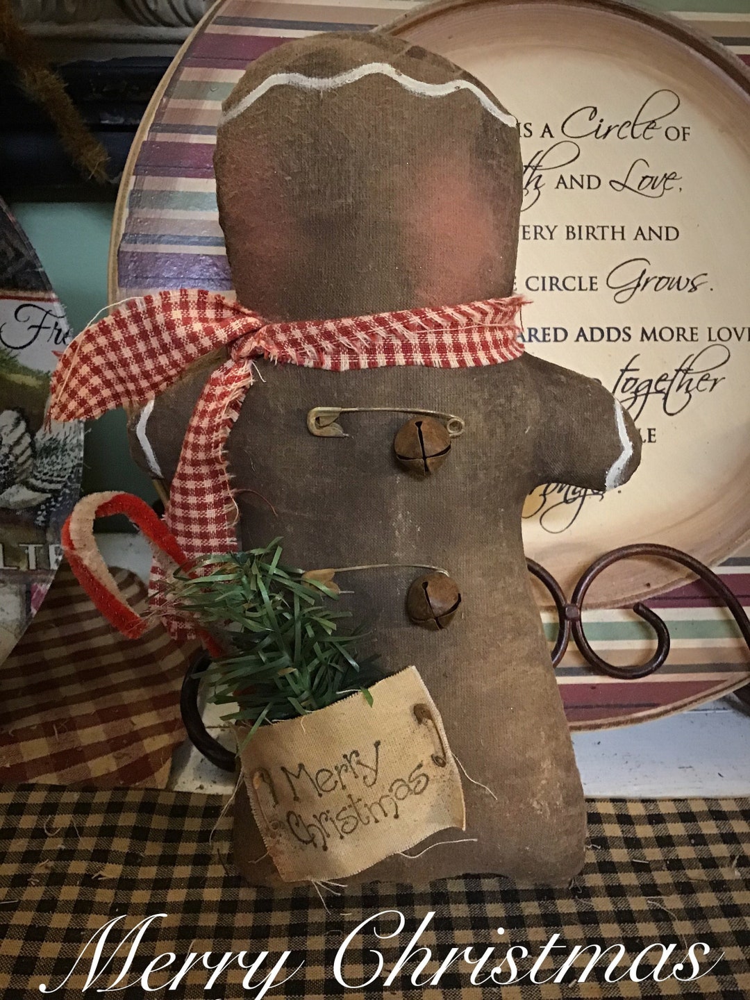 Christmas Gingerbread Man Decor - Etsy