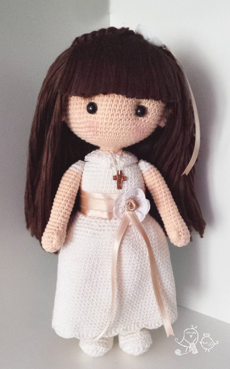 PATTERN FIRST COMMUNION Crochet Doll Amigurumi / Patrón De - Etsy