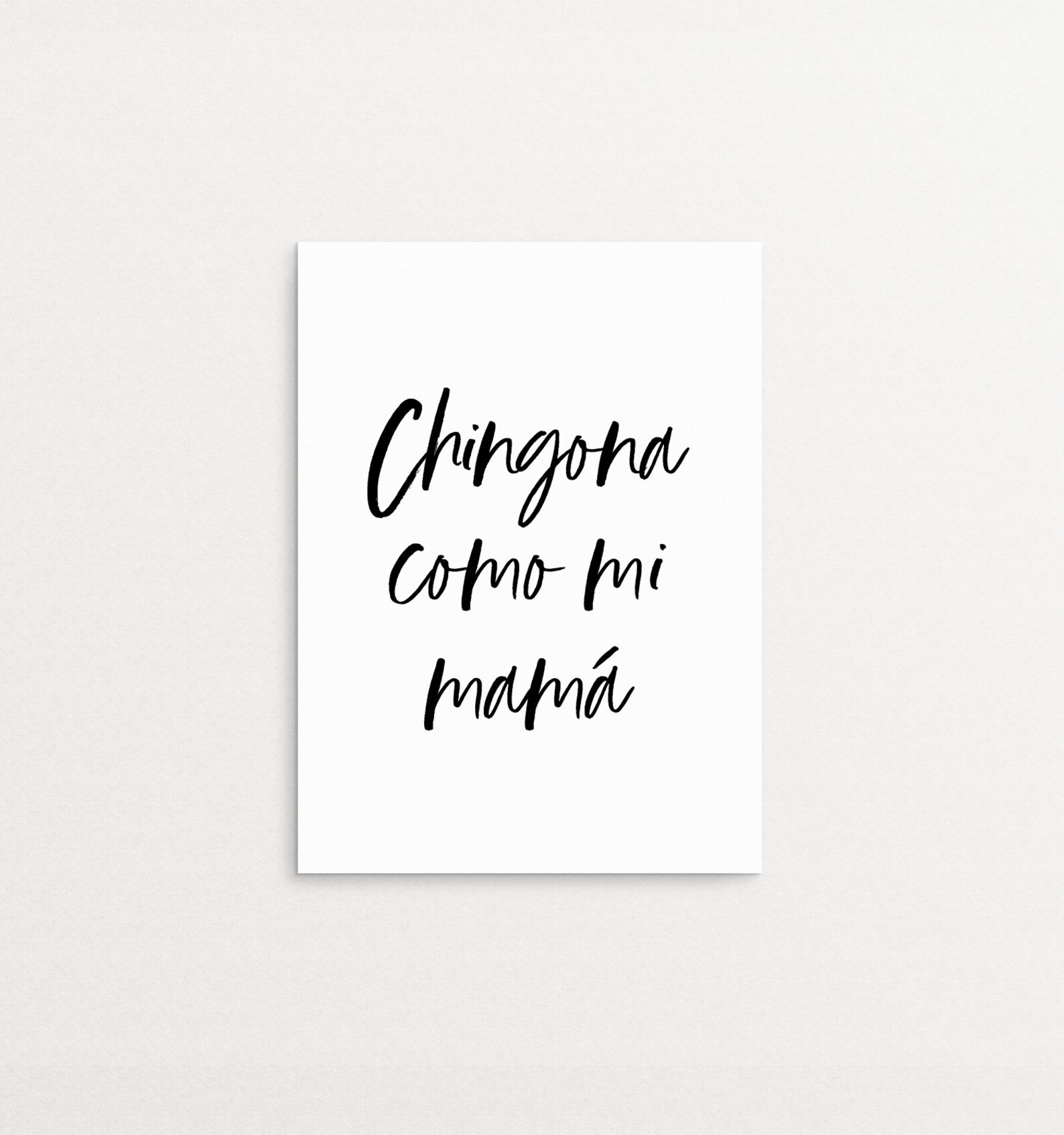 Printable Chingona Como Mi Mamá Spanish Poster Wall Art - Etsy