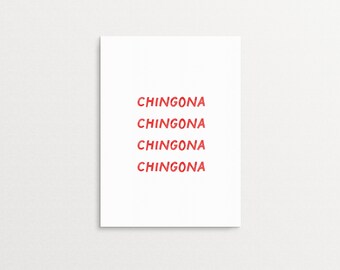 Chingona Printable Feminist Spanglish Gallery Wall Art | Etsy