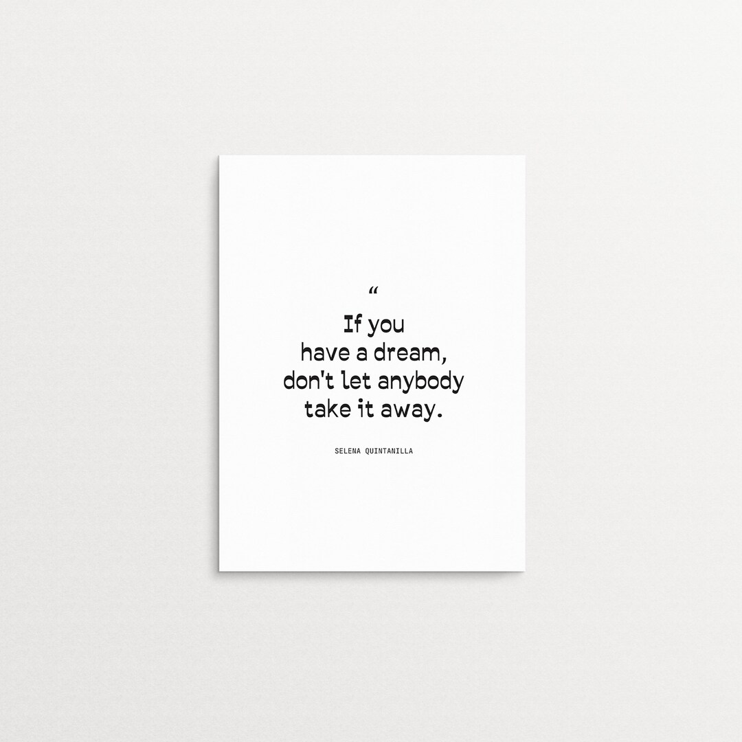 Selena Quintanilla Quote Printable Gallery Wall Art Print - Etsy