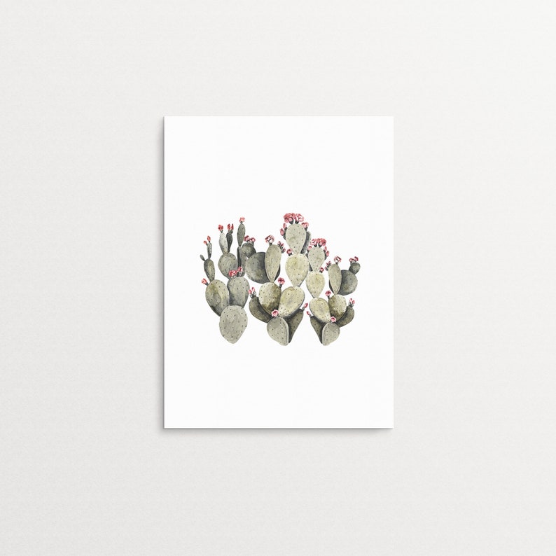 Cactus Decor, Cactus Printable Set, Pastel Cactus Art, Botanical Print ...