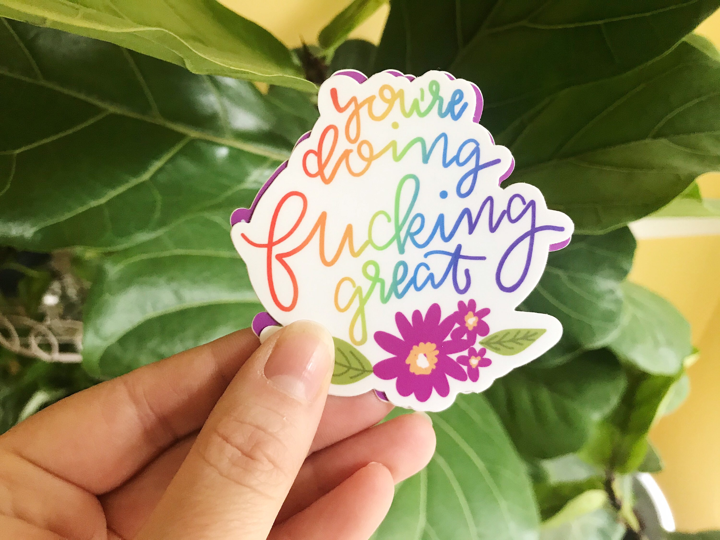 Youre Doing Fucking Great Sticker / Profanity / Profane Sticker ...