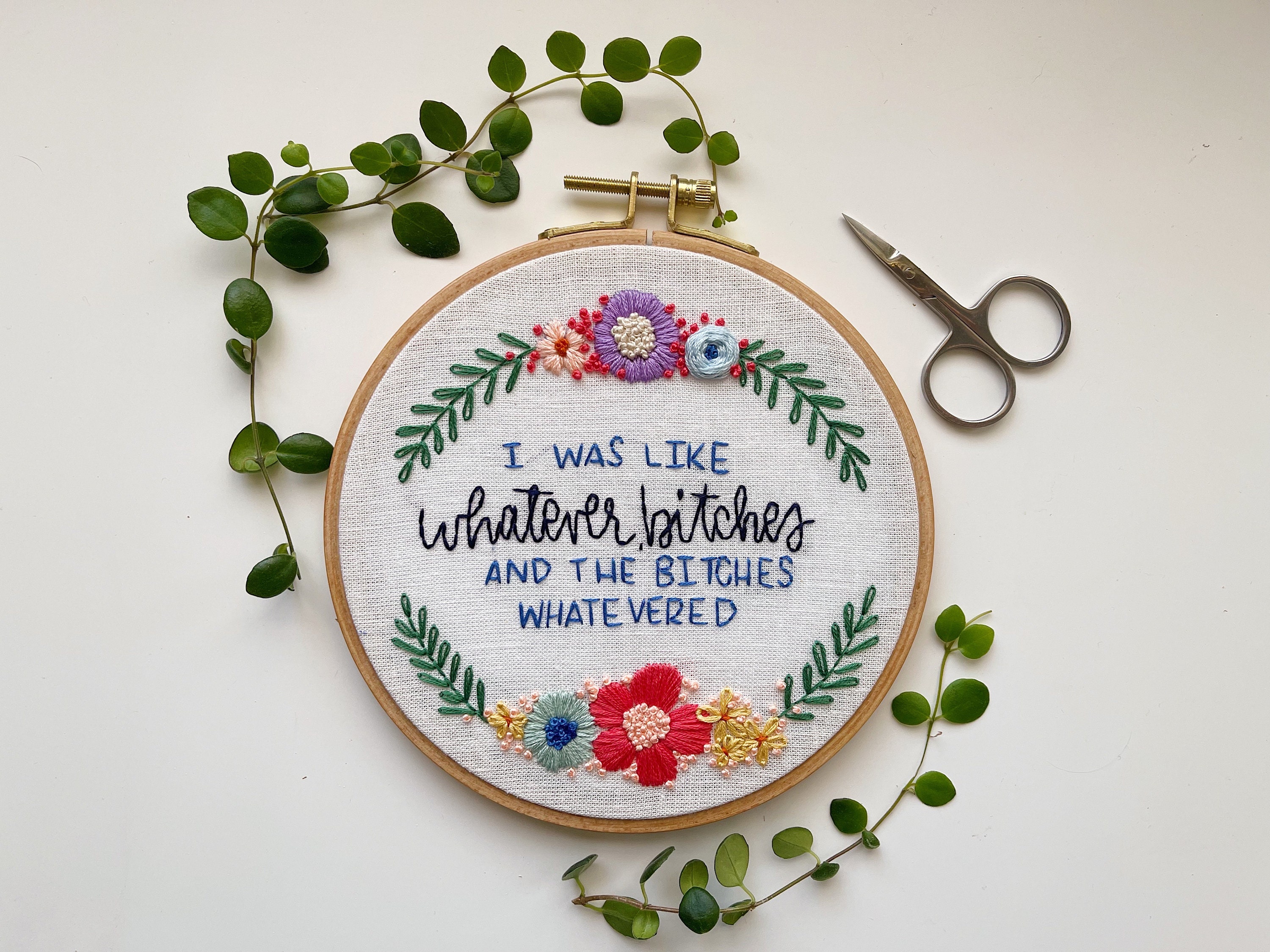 Whatever, Bitches Embroidery / Curse Words Embroidery / Profane ...