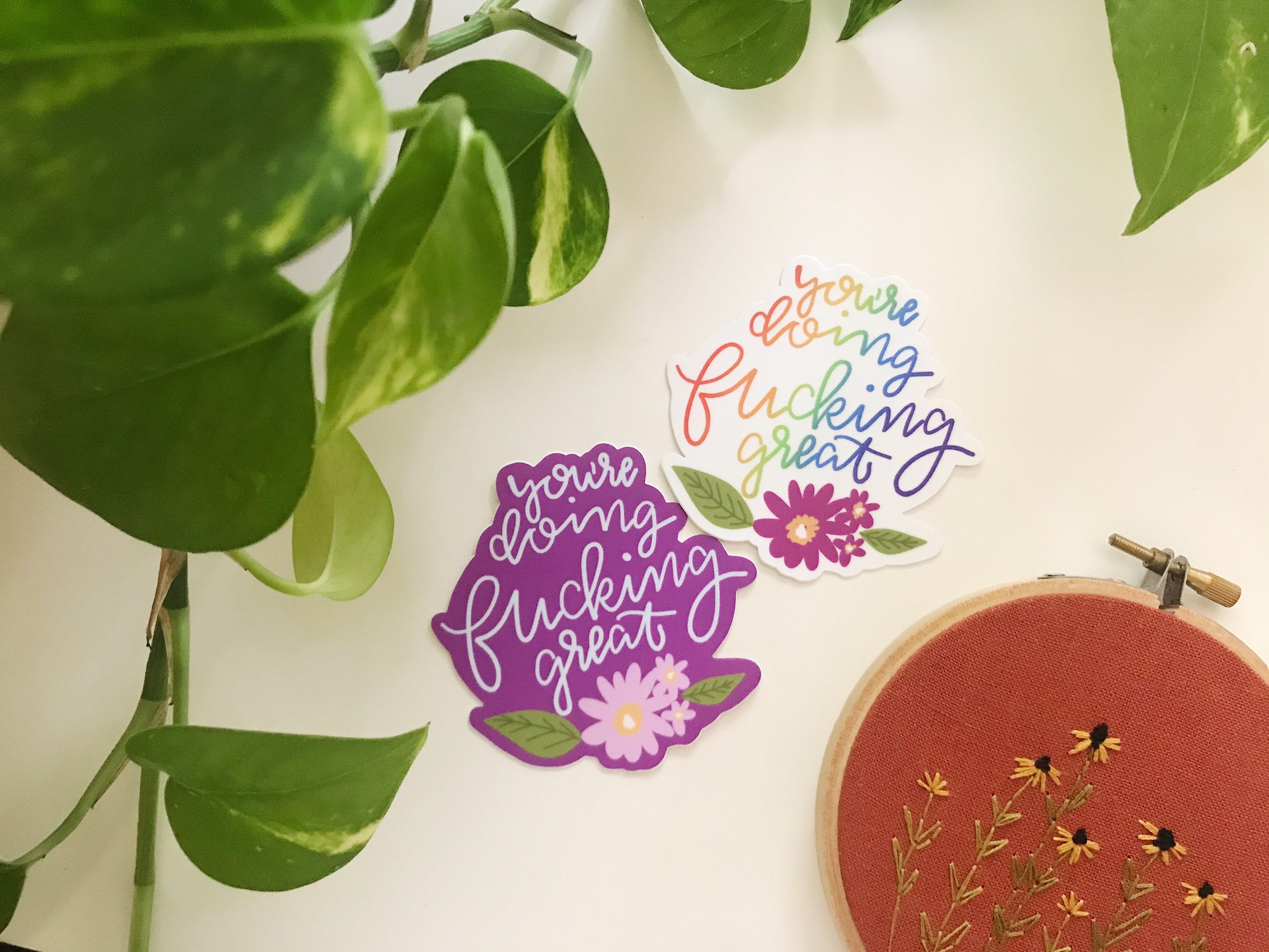 Youre Doing Fucking Great Sticker / Profanity / Profane Sticker ...