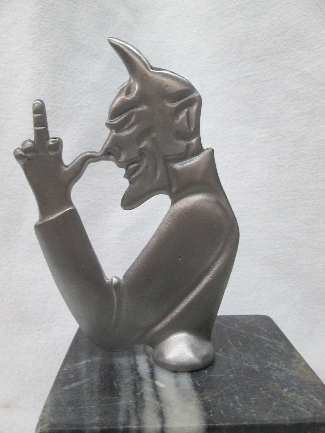 Satan's Middle Finger. Devil Fuk You, Ratrod Hotrod Car Hood Ornament ...