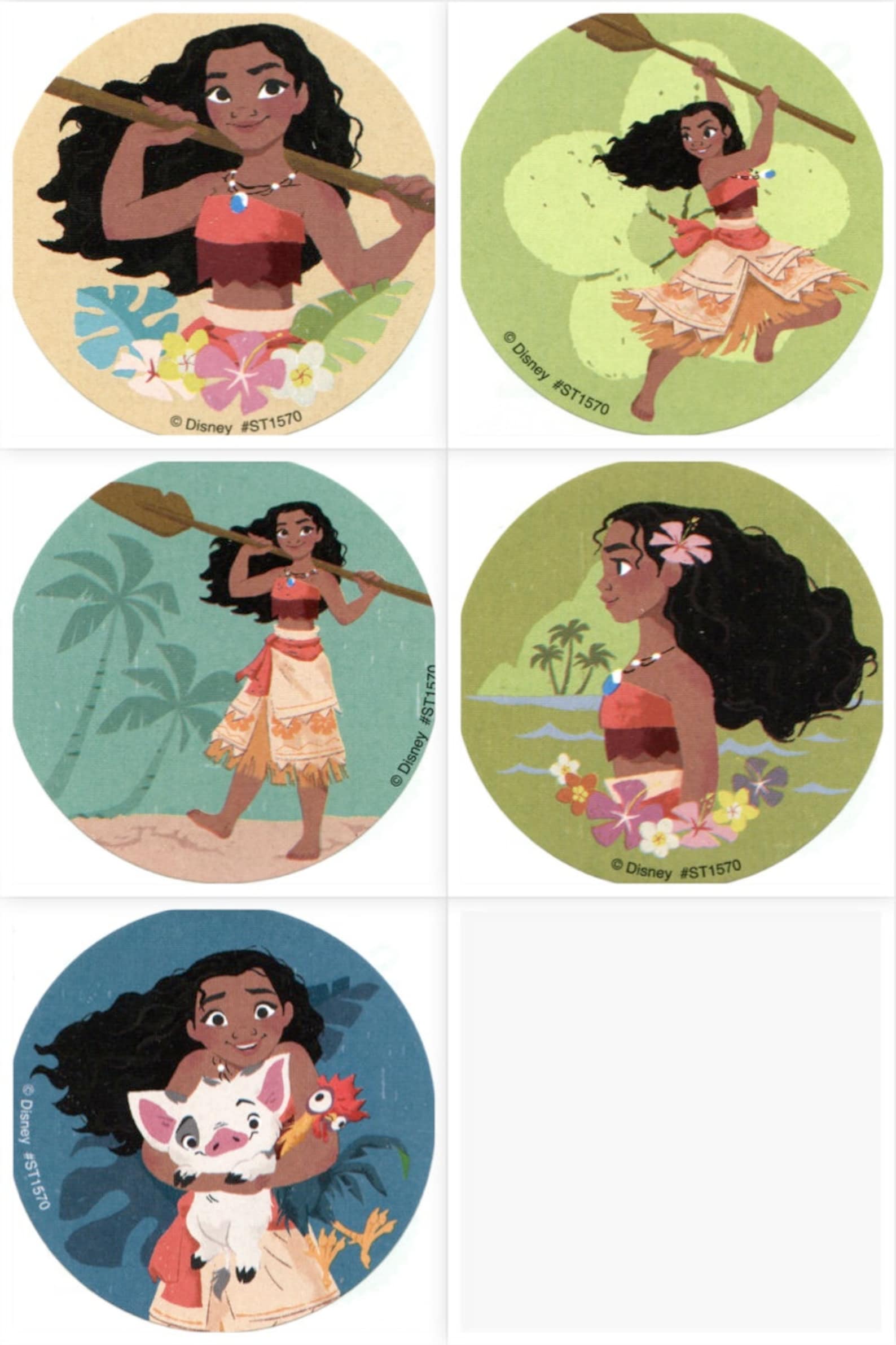 Moana Stickers - Moana Stickers Party - Envelope Seals, Party Favors ...