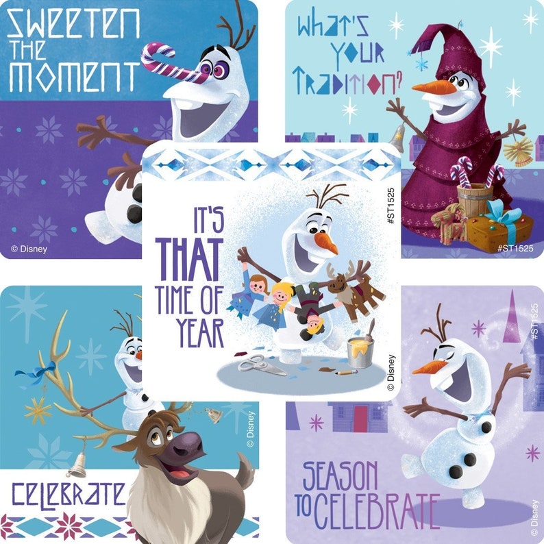 Olaf Stickers Frozen Birthday Party Olaf Party Favors - Etsy