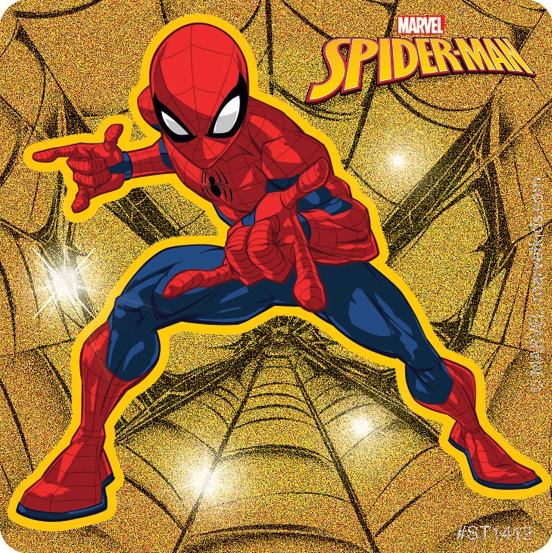 Spider-man Stickers - Spider-man Glitter Stickers - Envelope Seals ...