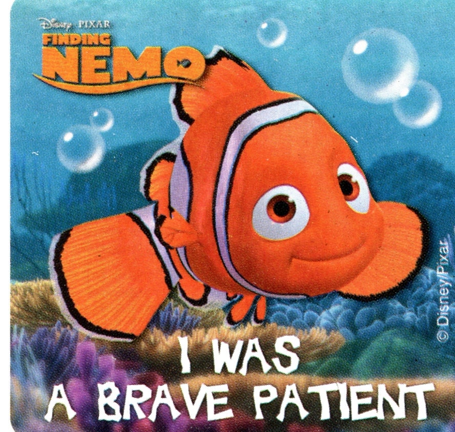 Nemo Stickers Patient Rewards - Finding Nemo Great Patient - Envelope ...