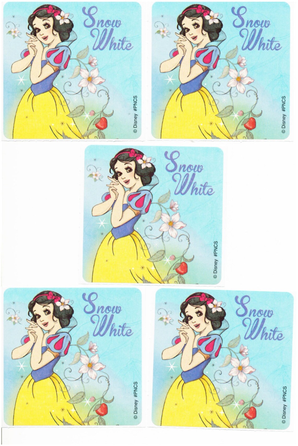 Disney Princess Snow White Stickers - Envelope Seals, Favors, Reward ...