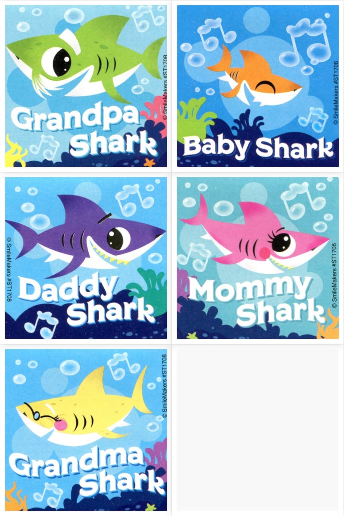 Baby Shark Stickers - Baby Shark Doo Do Do Do Birthday Stickers ...