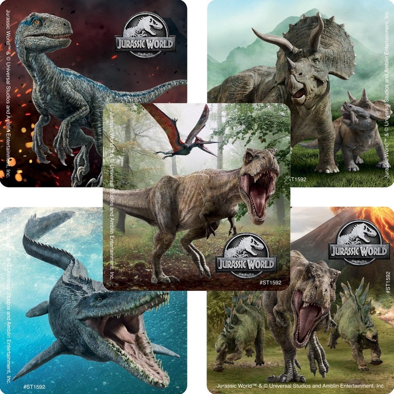 Jurassic World Stickers Jurassic World Envelope Seals, Party Favors ...
