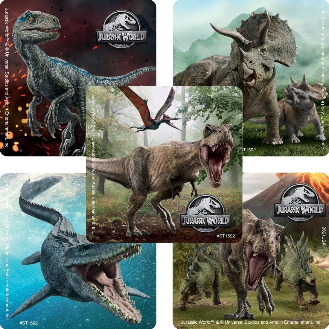 Jurassic World Stickers Jurassic World Envelope Seals, Party Favors ...
